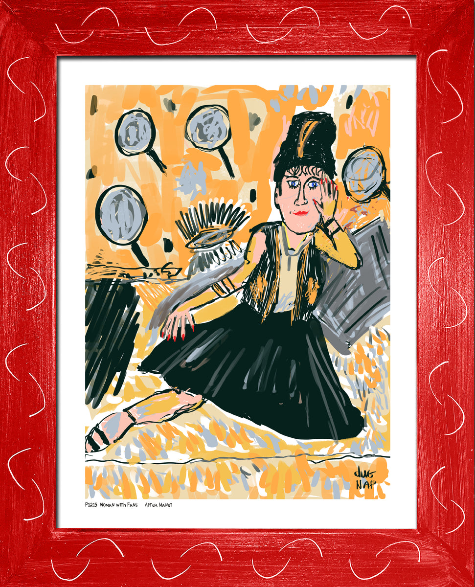 p1215 Woman with Fans – dug Nap Art