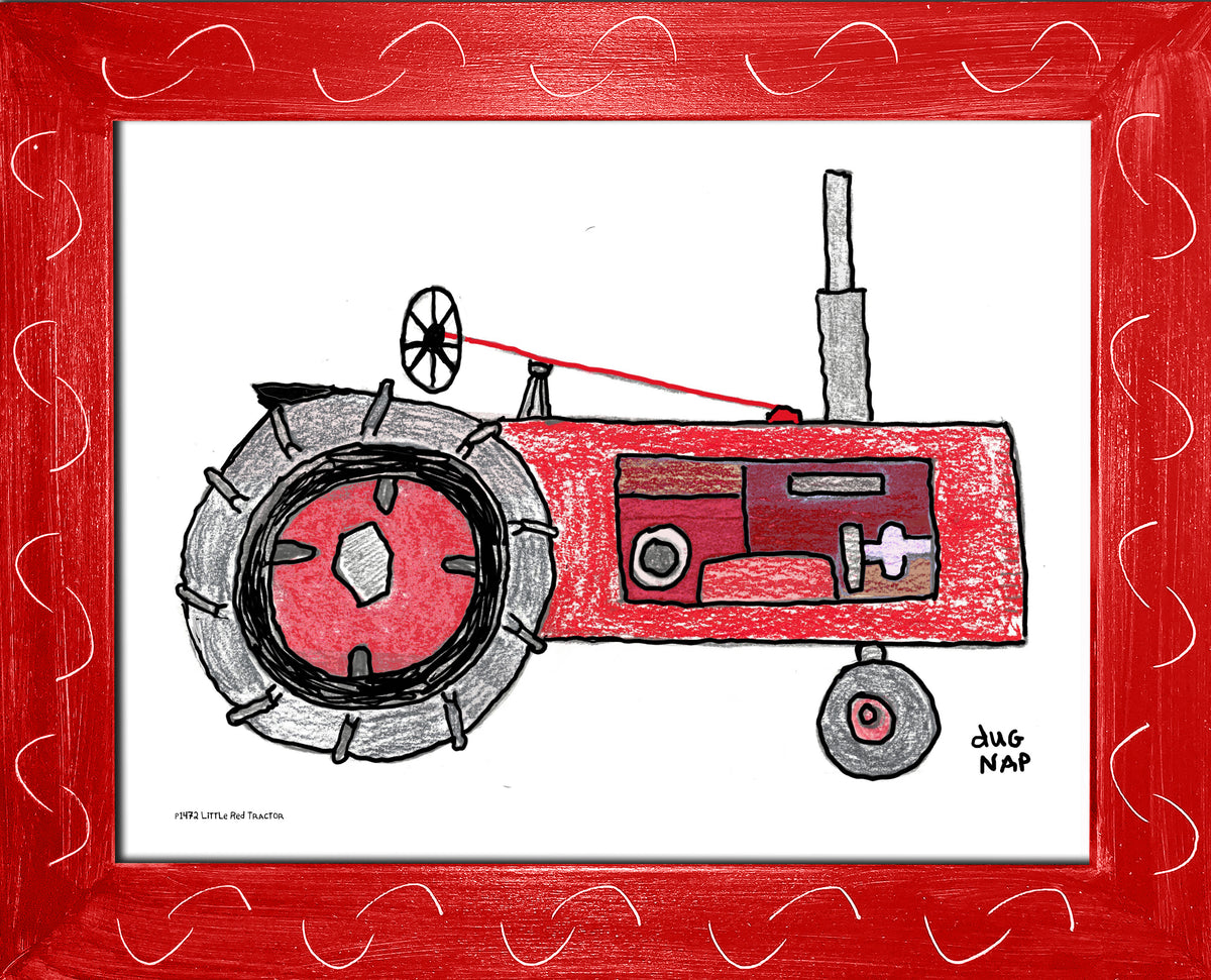 p1472 Little Red Tractor – dug Nap Art