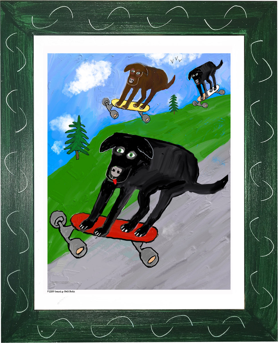 p1289 Gnarly Sk8 Dogs – dug Nap Art