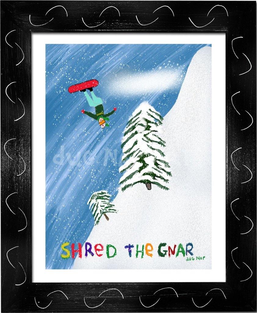 Shredding the Gnar Art Print by artist dug Nap – dug Nap Art